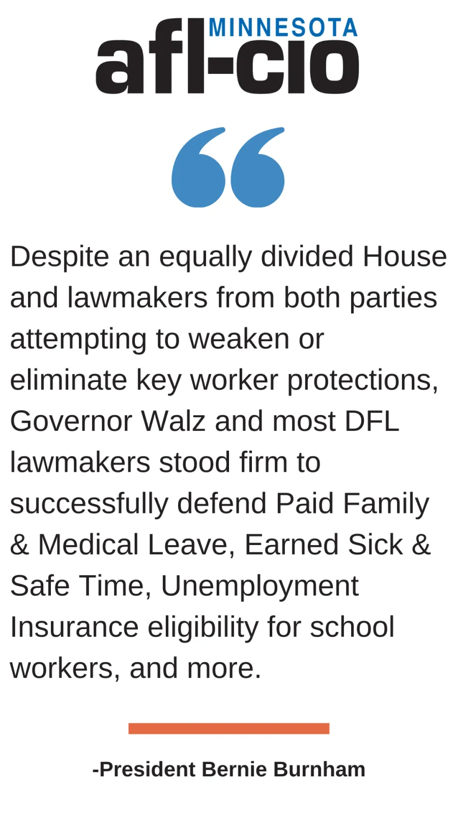 Statement on the end of the 2025 Special Session | Minnesota AFL-CIO